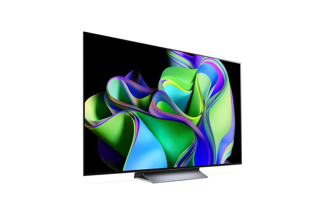LG 77'' OLED evo C3 - 4K TV (2023), Litt vinklet visning fra høyre side., OLED77C36LC, thumbnail 5