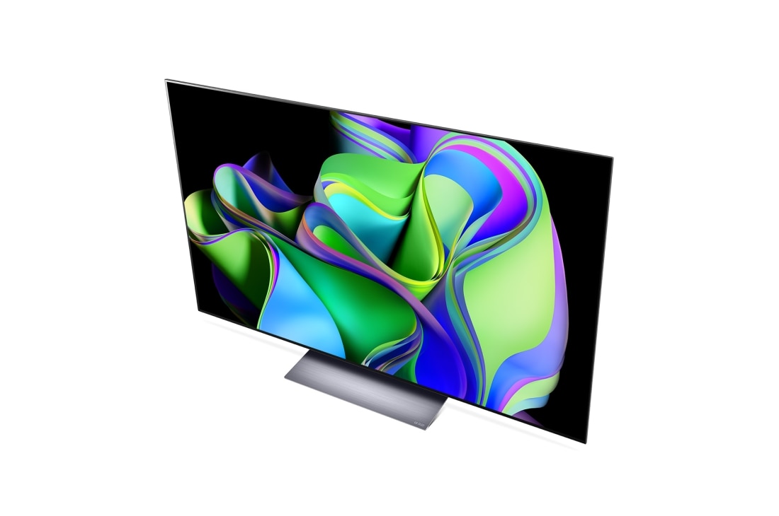 LG 77'' OLED evo C3 - 4K TV (2023), Vinklet visning fra oversiden., OLED77C36LC, thumbnail 8